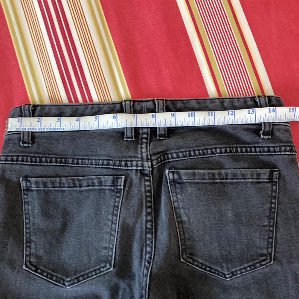 Free People Star Black Destroyed Skinny Jeans Size W27 - Gem